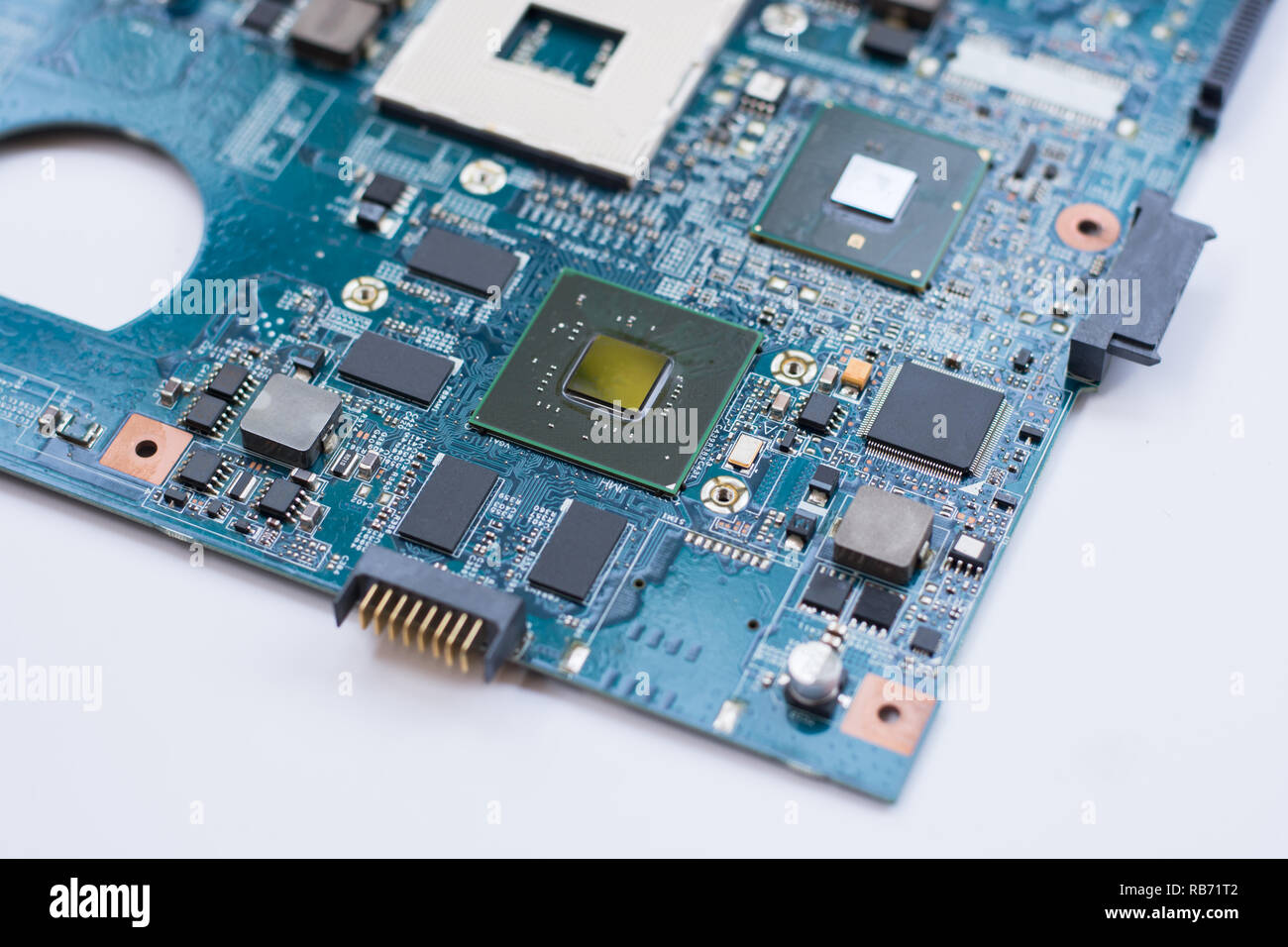 motherboard computer isolated on a white background Stock Photo - Alamy