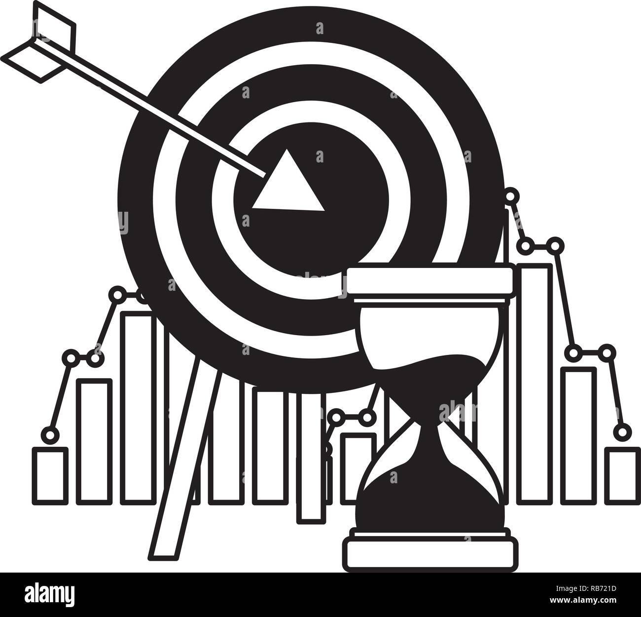 business target hourglass chart financial Stock Vector Image & Art - Alamy