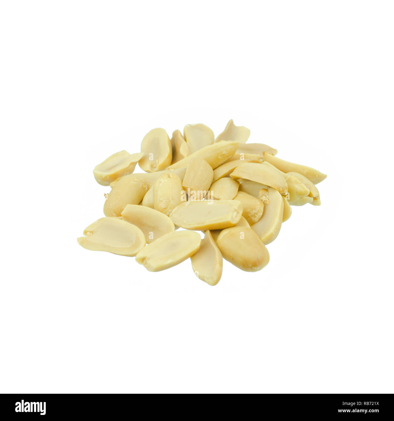Arranged peanuts peeled and isolated on white background Stock Photo ...