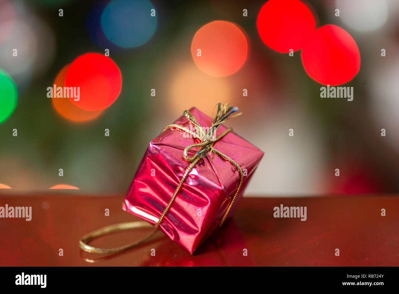 Present in yellow box hi-res stock photography and images - Alamy