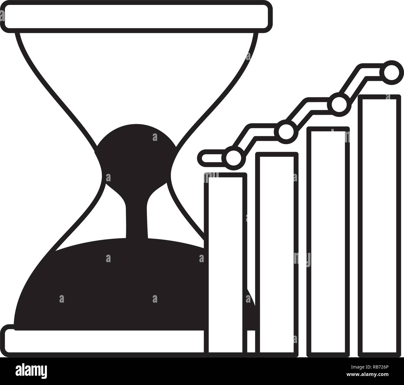business hourglass chart report Stock Vector Image & Art - Alamy