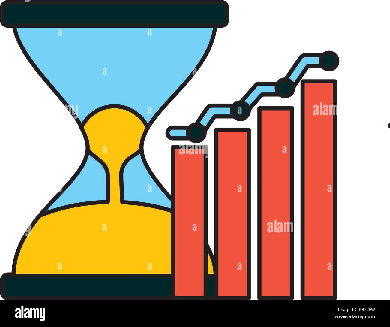 business hourglass chart Stock Vector Image & Art - Alamy