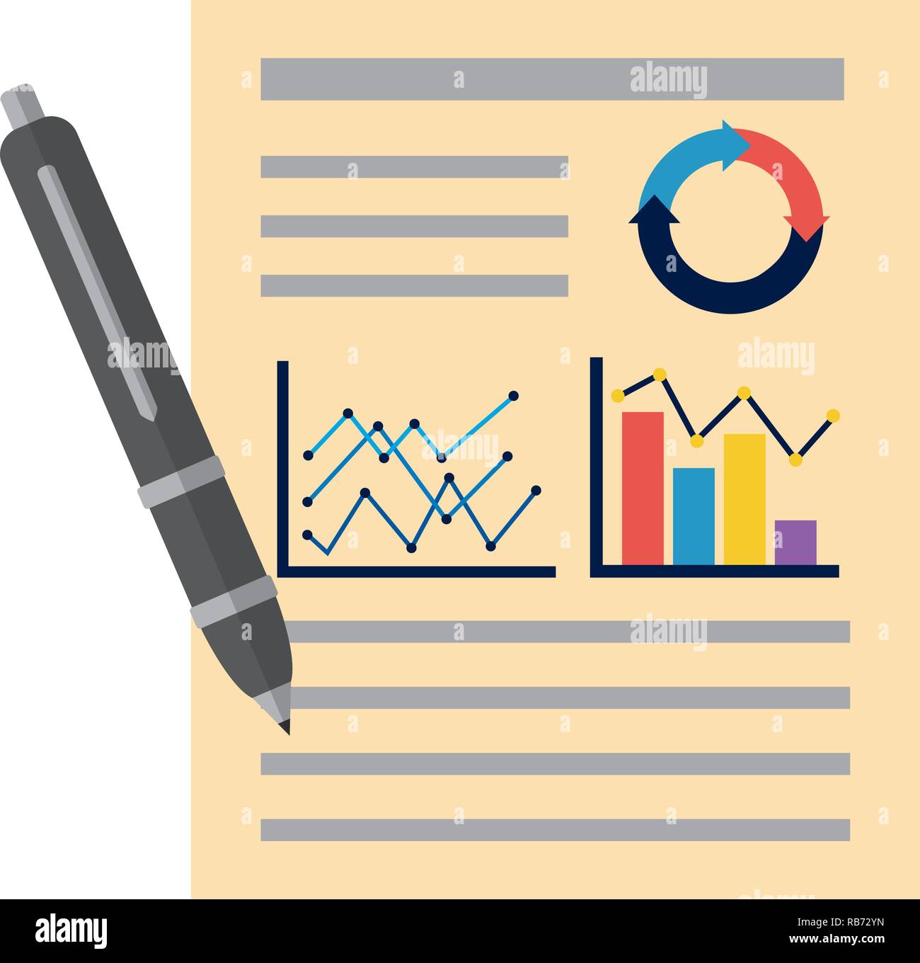 business chart report Stock Vector Image & Art - Alamy