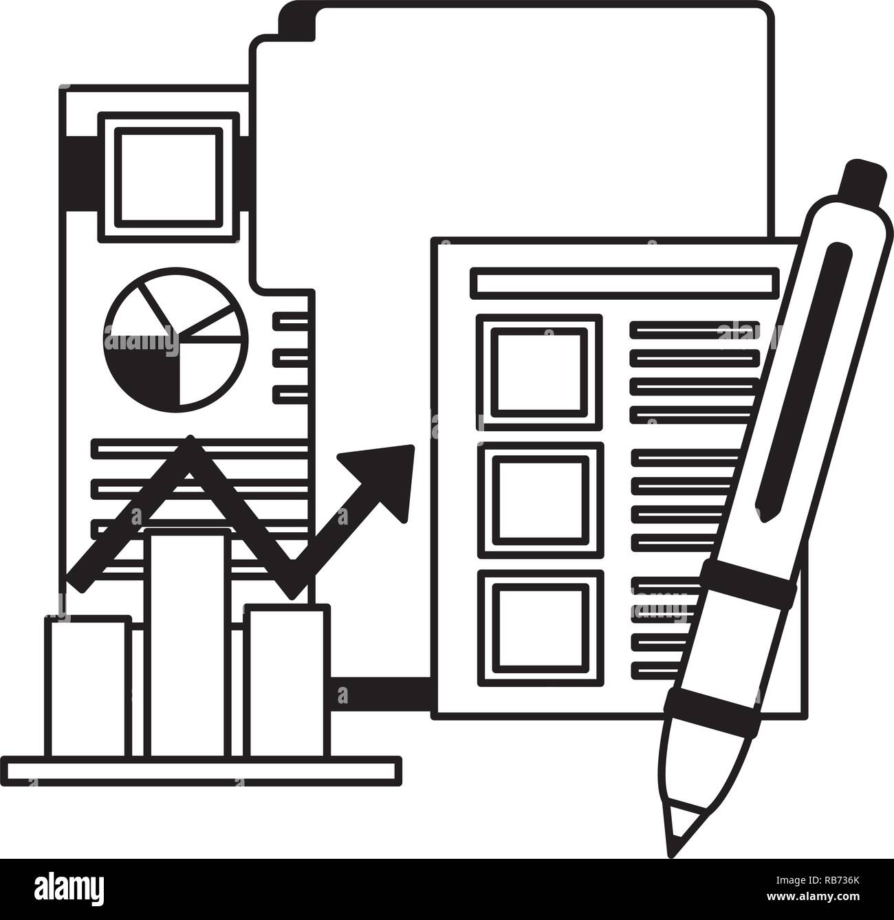 Pen and diagram Stock Vector Images - Alamy