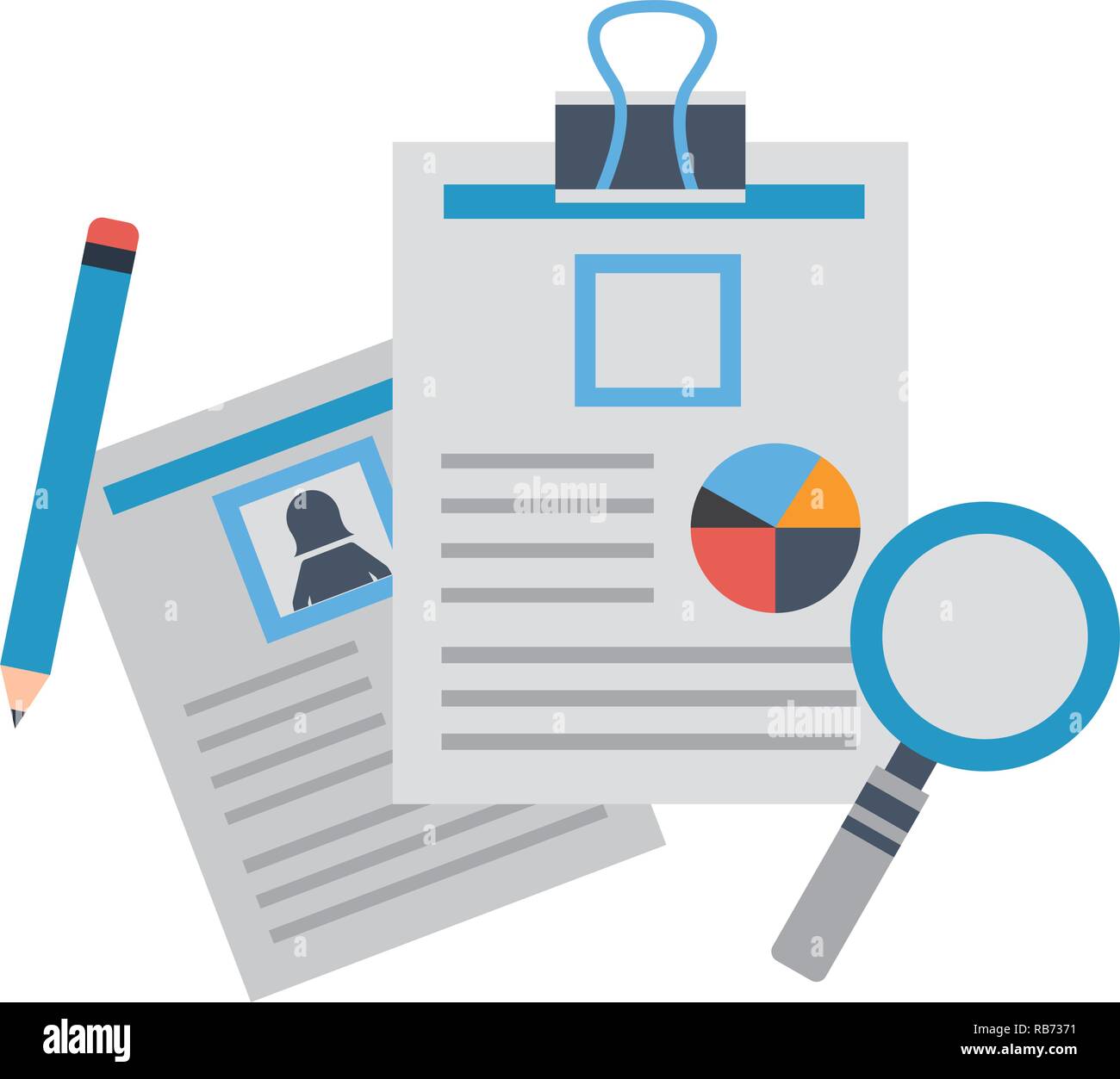 Report with pencil Stock Vector Images - Alamy