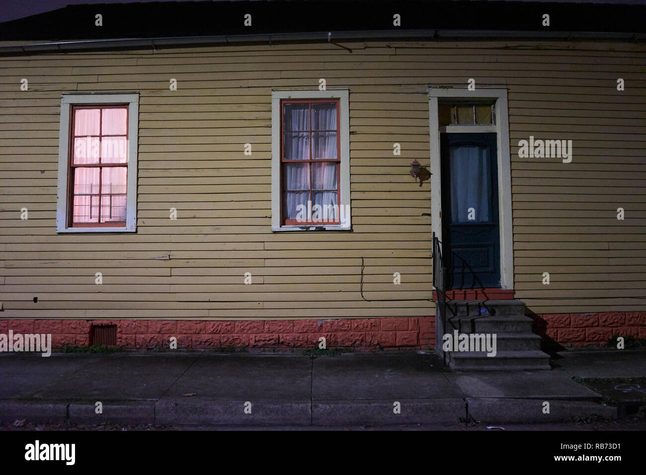 Old house exterior night door hi-res stock photography and images - Alamy