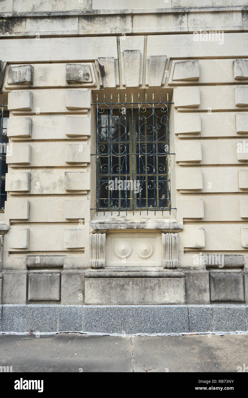 Window at the New Orleans Municipal Auditorium Stock Photo - Alamy
