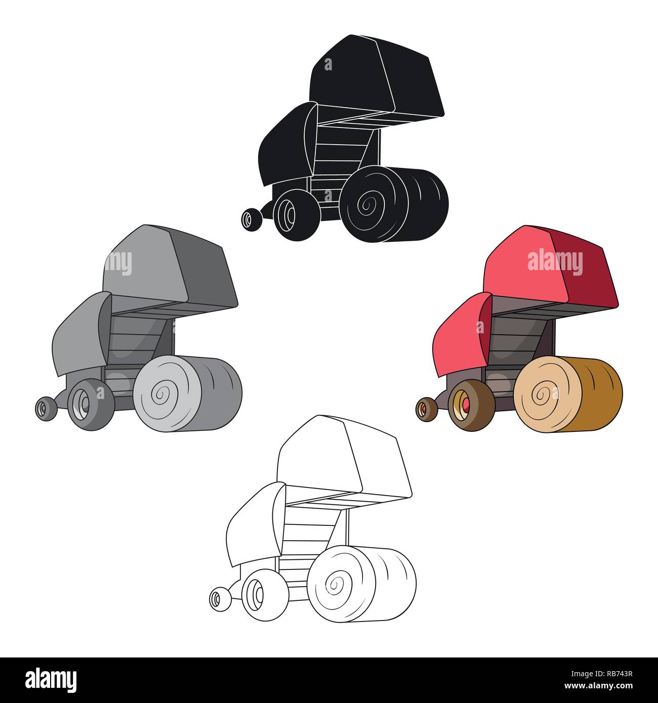 Rolling haystack Stock Vector Images - Alamy