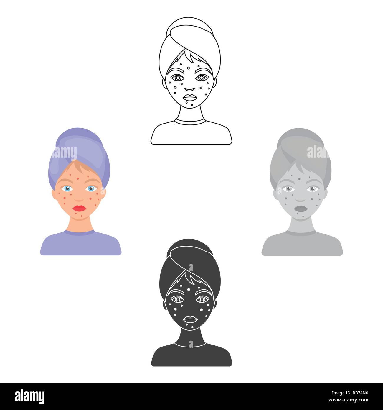 Acne Art Beautiful Beauty Care Cartoon Cute Dermatology Design Face