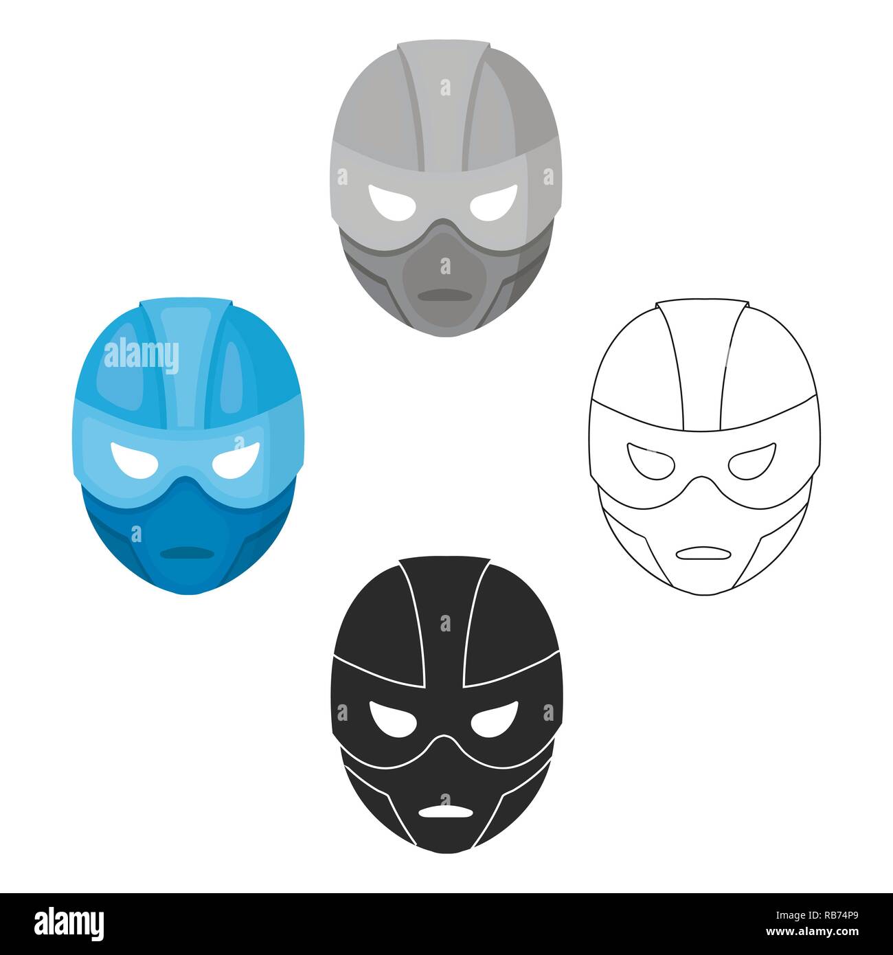 Cartoon illustration helmet super hero Cut Out Stock Images & Pictures ...