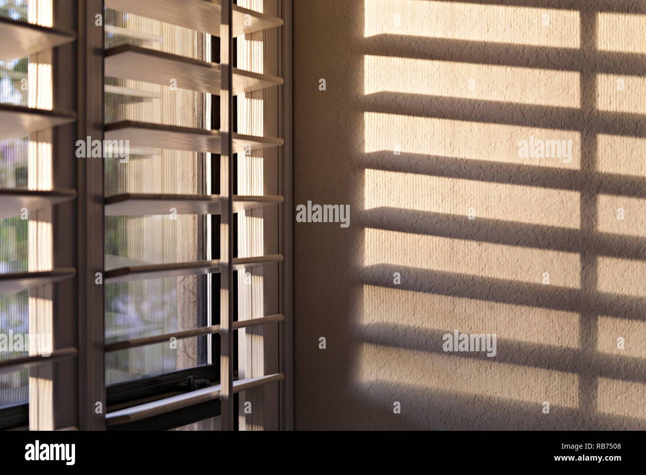 Shutter Shadow interior Stock Photo - Alamy