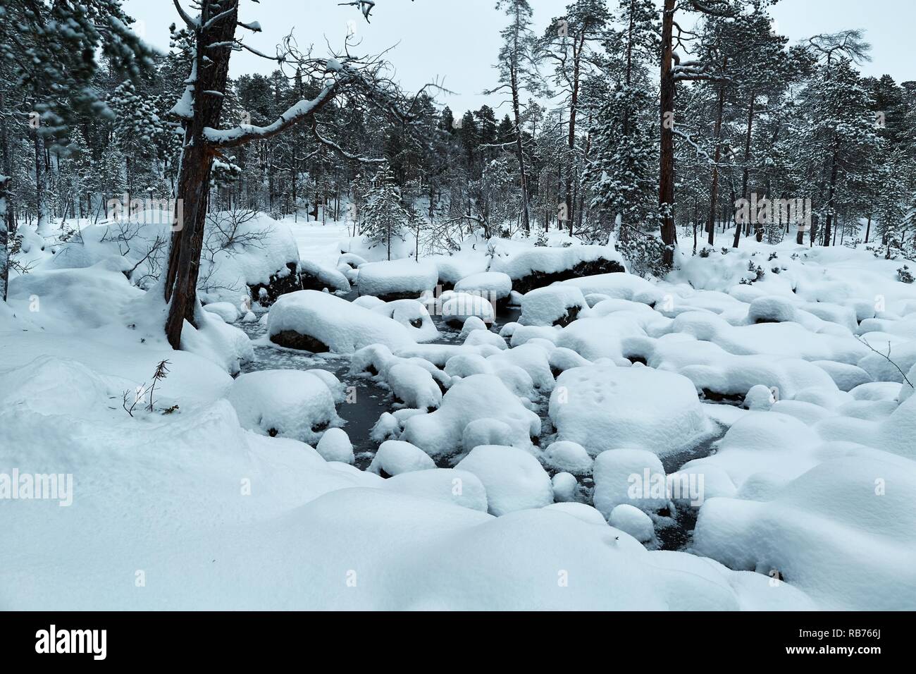 Winter Snowy Landscape Stock Photo - Alamy