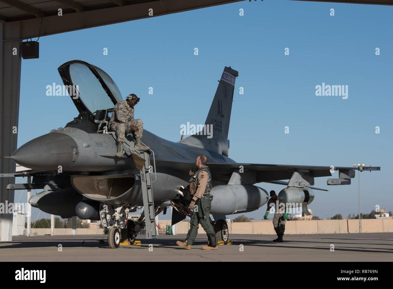 An F-16 from the Alabama Air National Guard arrives at the 407th Air ...