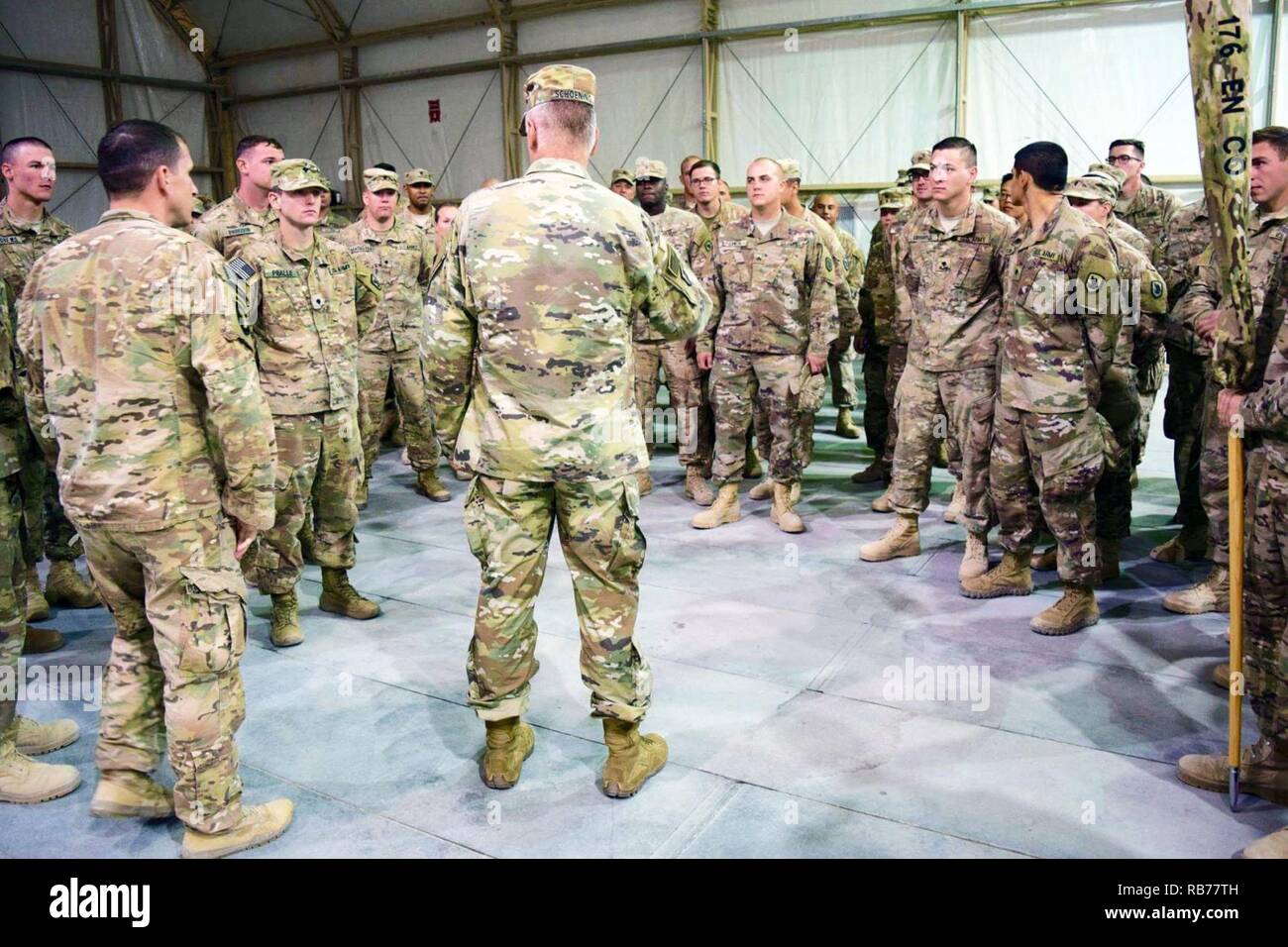 Task Force Chaos Commander Col. Charles Schoening of the Texas National ...