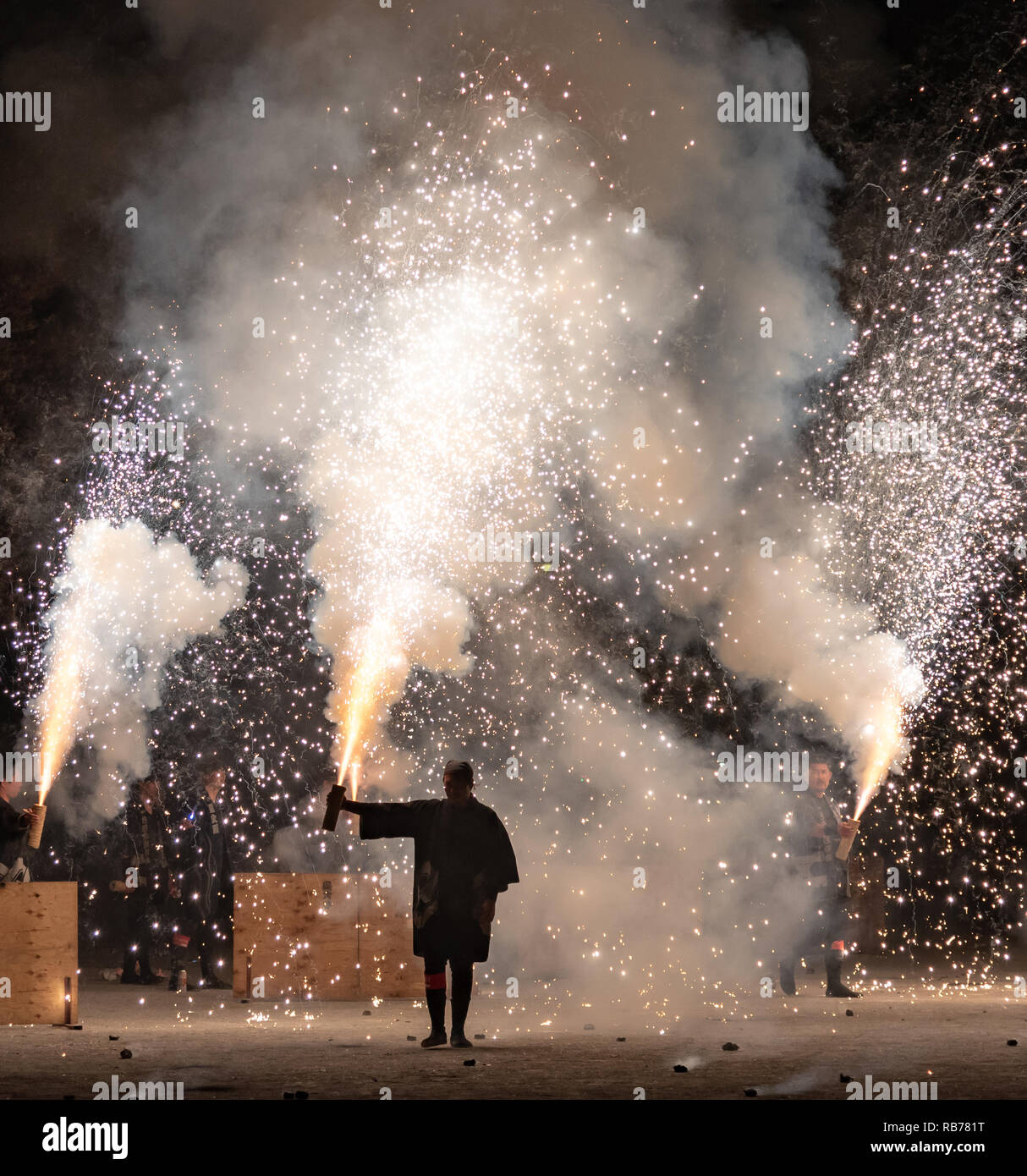 Tezutsu Hanabi [ hand-held Fireworks Festival ] in Shizuoka Festival ...