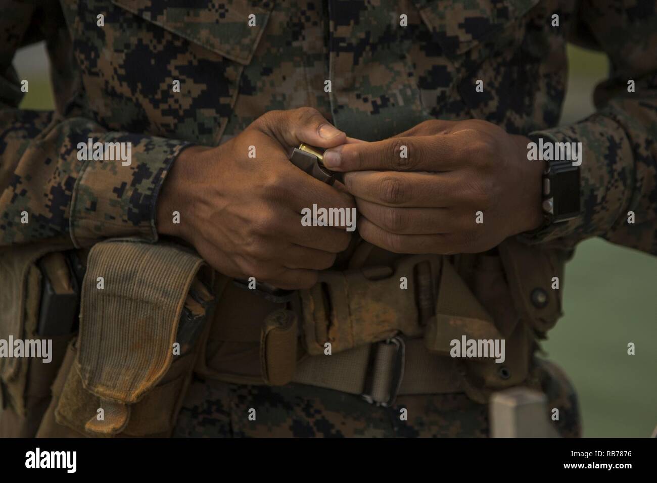 U.S. Marines participating in the Competition in Arms Program (CIAP ...