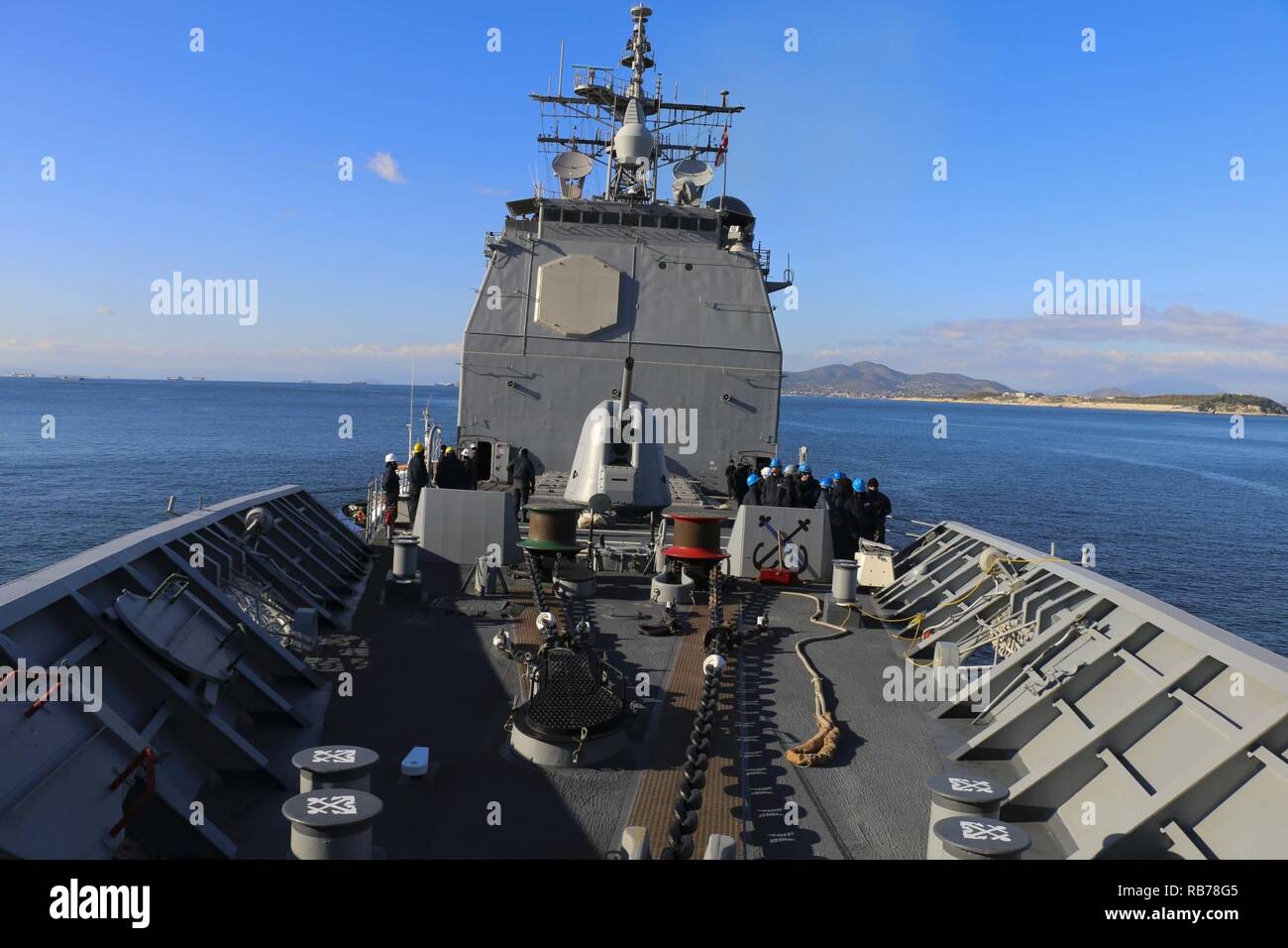 MEDITERRANEAN SEA (Dec. 14, 2016) Sailors make preparations for ...