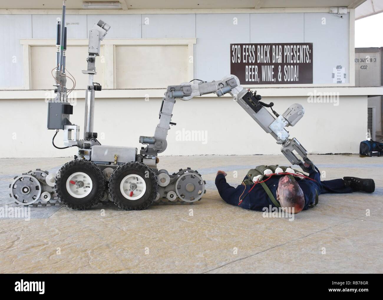 An F6A bomb disposal robot belonging to the 379th Expeditionary Civil ...