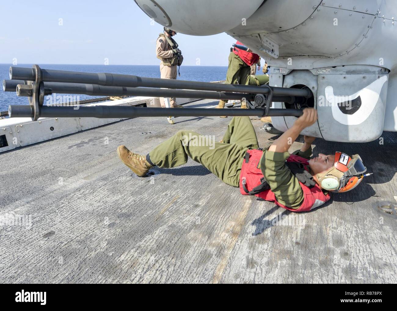 GULF OF ADEN (Dec. 14, 2016) Cpl. Eloy Cavazos, assigned to the “Ridge ...