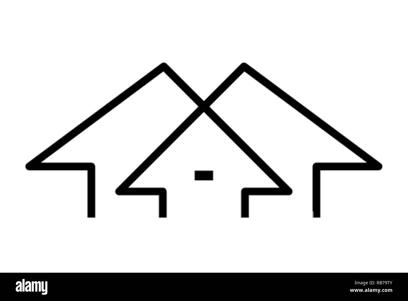 Back home logo design isolated on white background, vector illustration ...