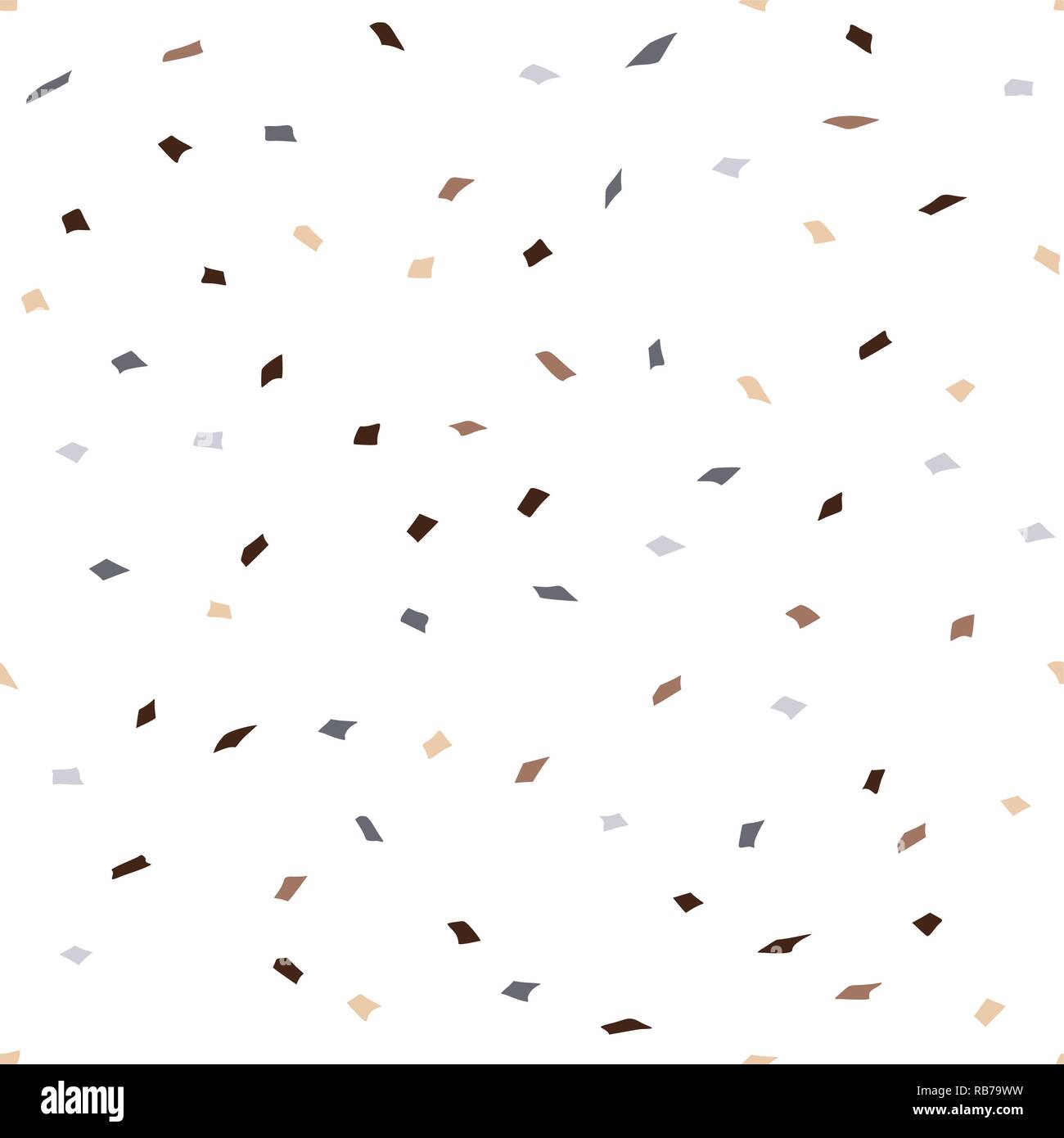 Seamless pattern, abstract falling confetti with white background ...