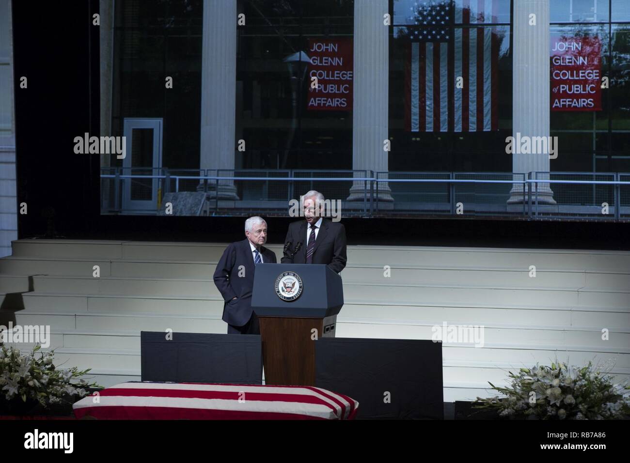 Jack Kessler and Louis Beck read the opening prayer during the ...