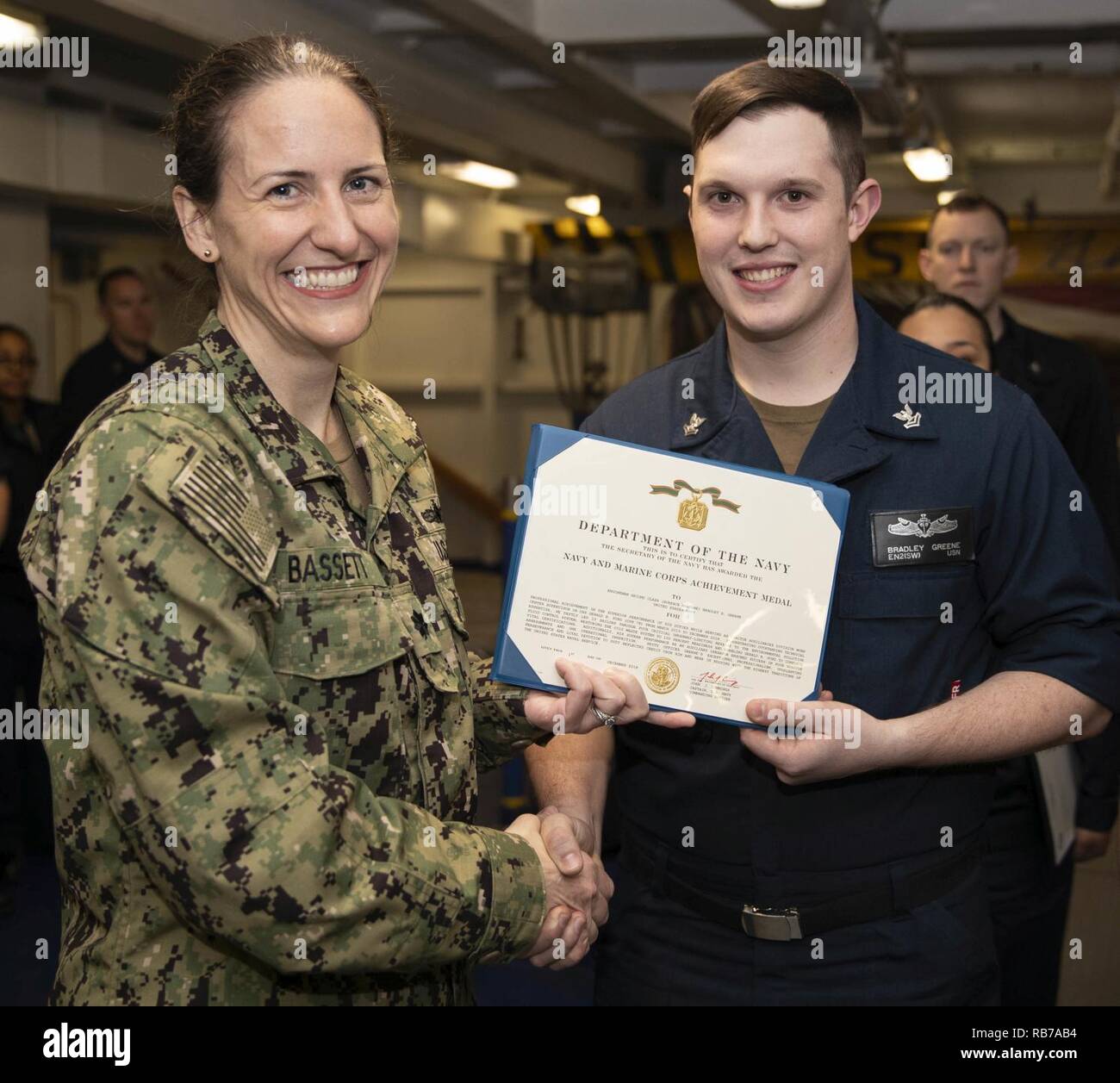 NEWPORT NEWS, Va. (Nov. 30, 2018) Engineman 2nd Class Bradley Greene ...