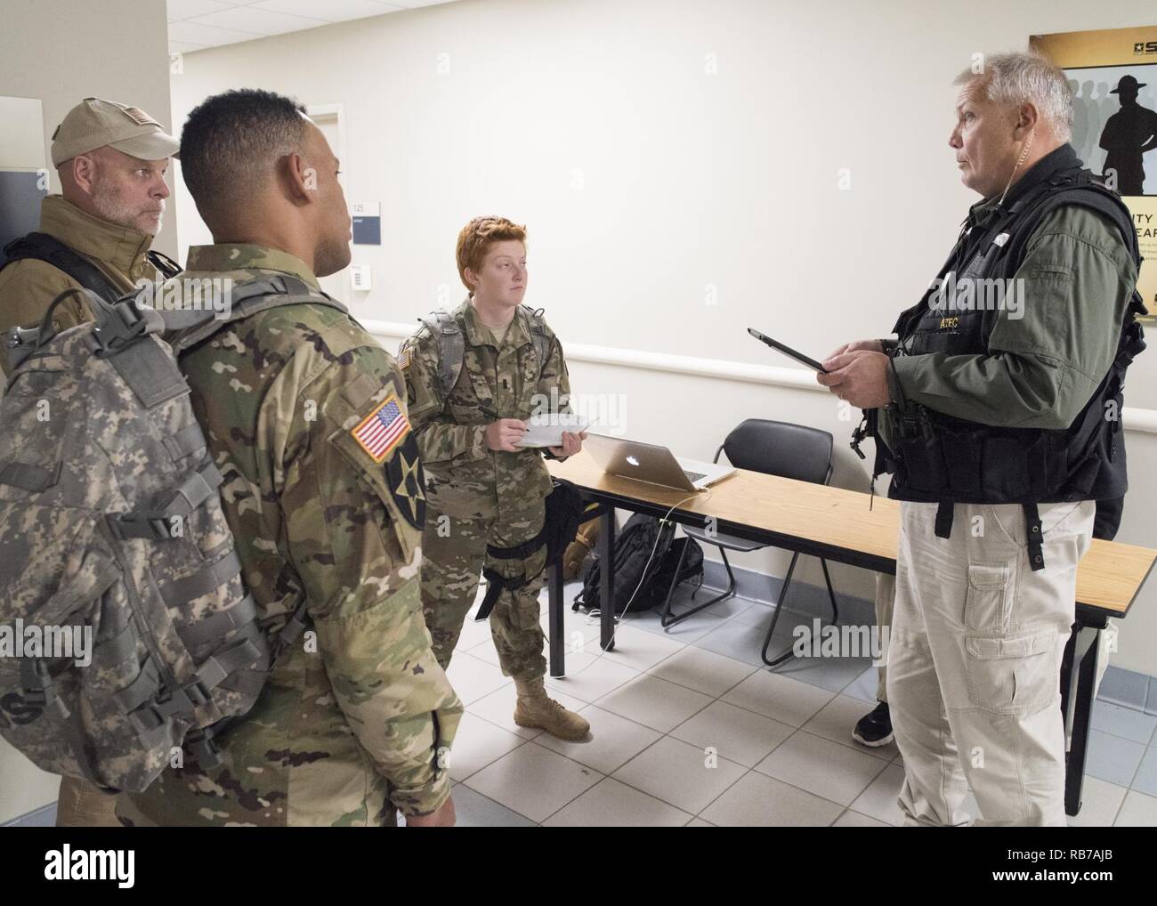 Company commander receives briefing hi-res stock photography and images ...