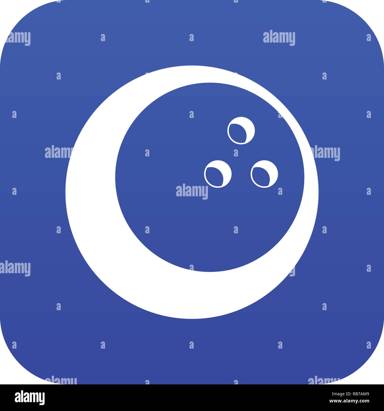 Blue marbled bowling ball Stock Vector Images - Alamy