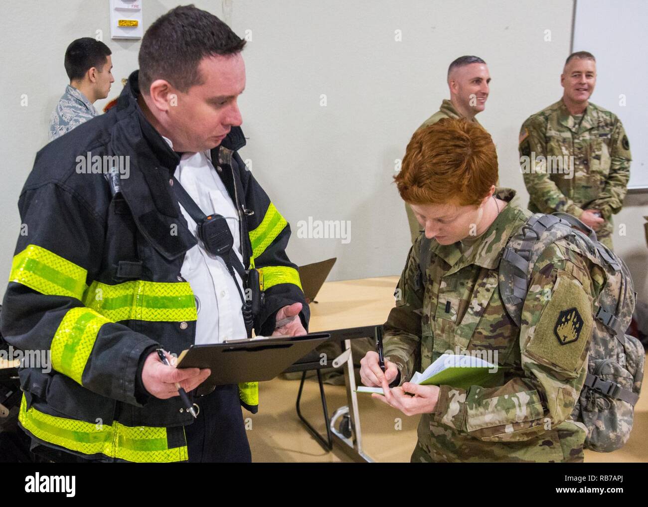 U.S. Army 1st Lt. Brittney Wudstrack, assigned to 59th CBRN Company ...