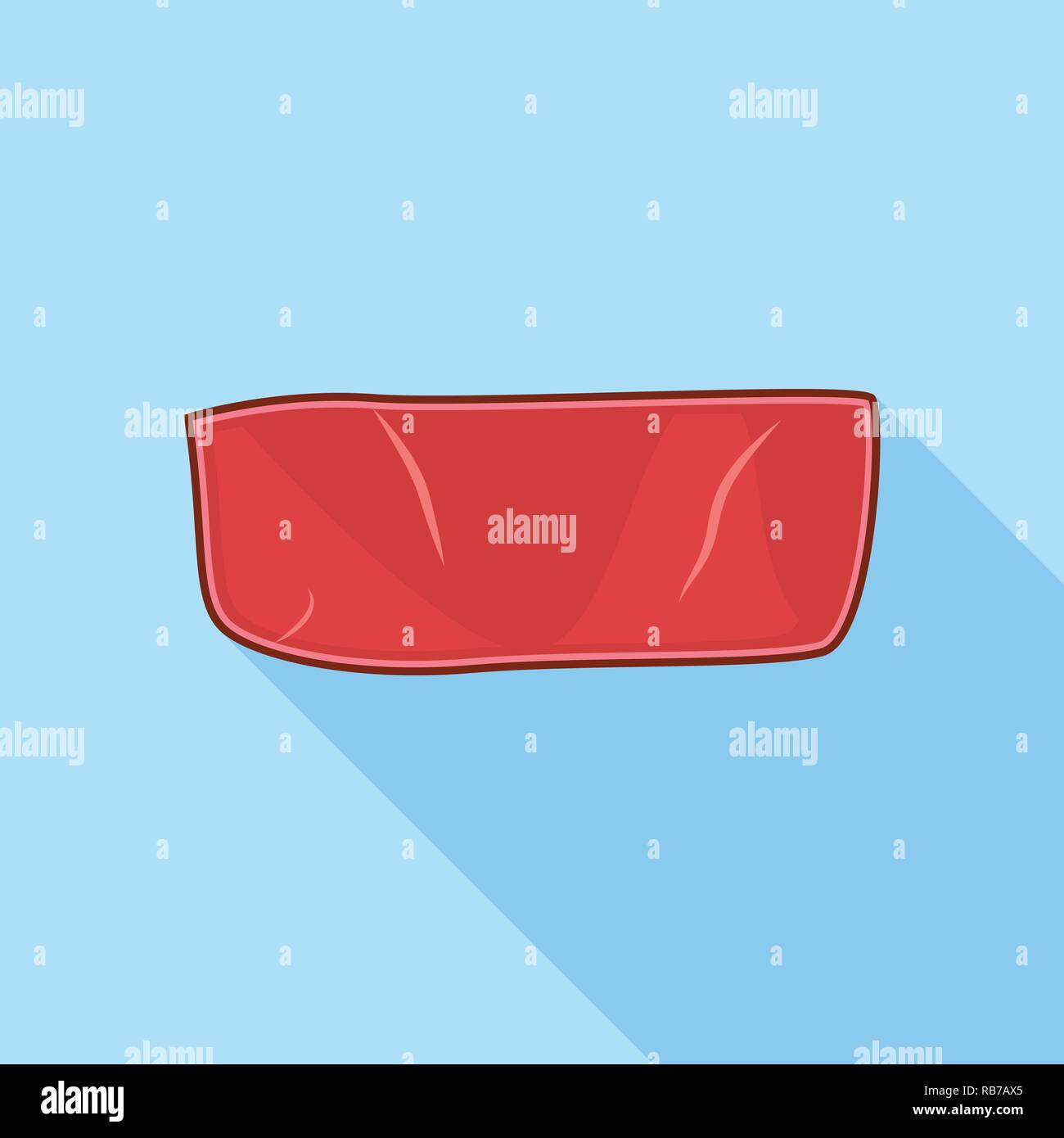 Red raw meat icon, flat style Stock Vector Image & Art - Alamy