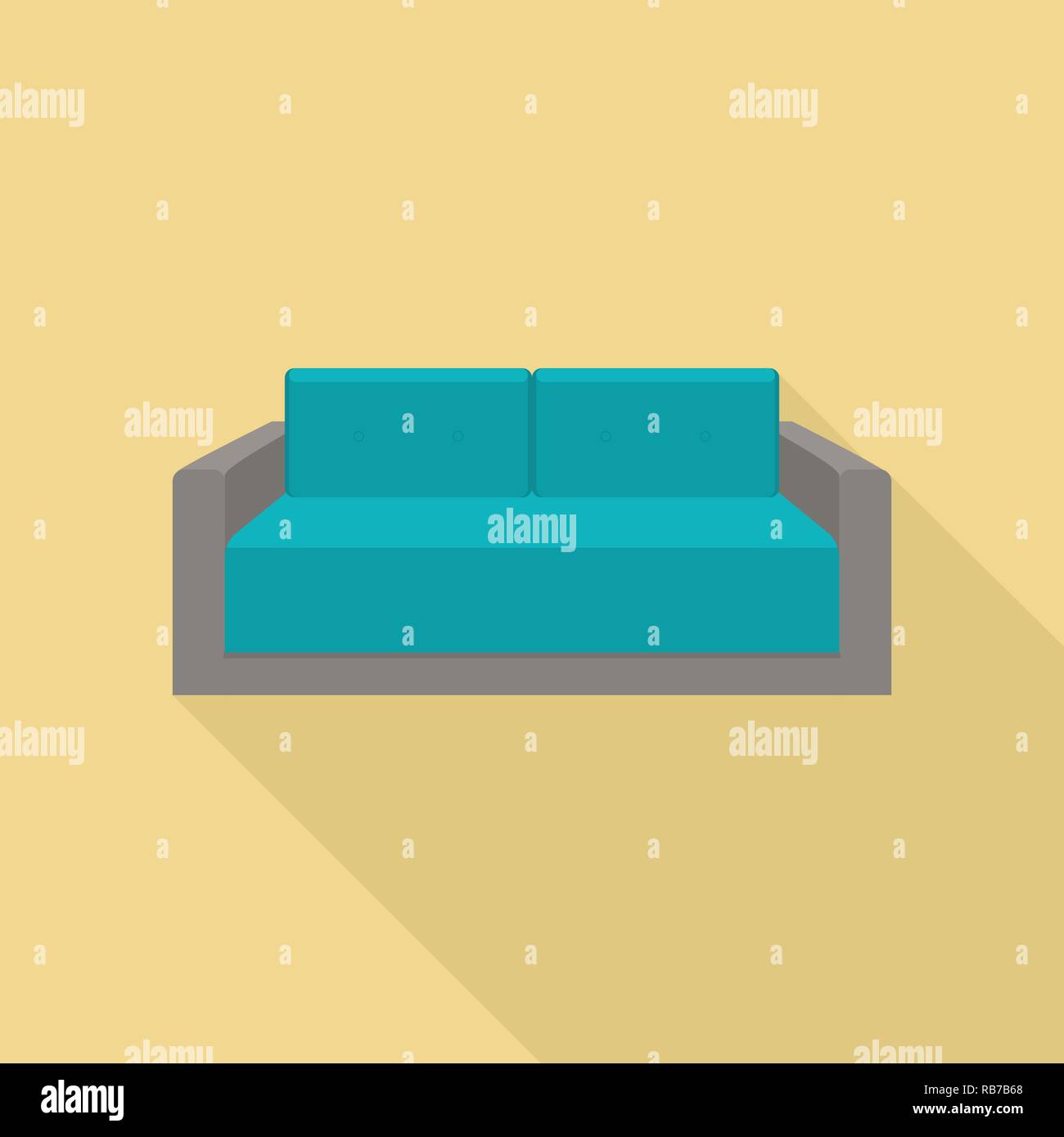 Small sofa icon, flat style Stock Vector Image & Art - Alamy