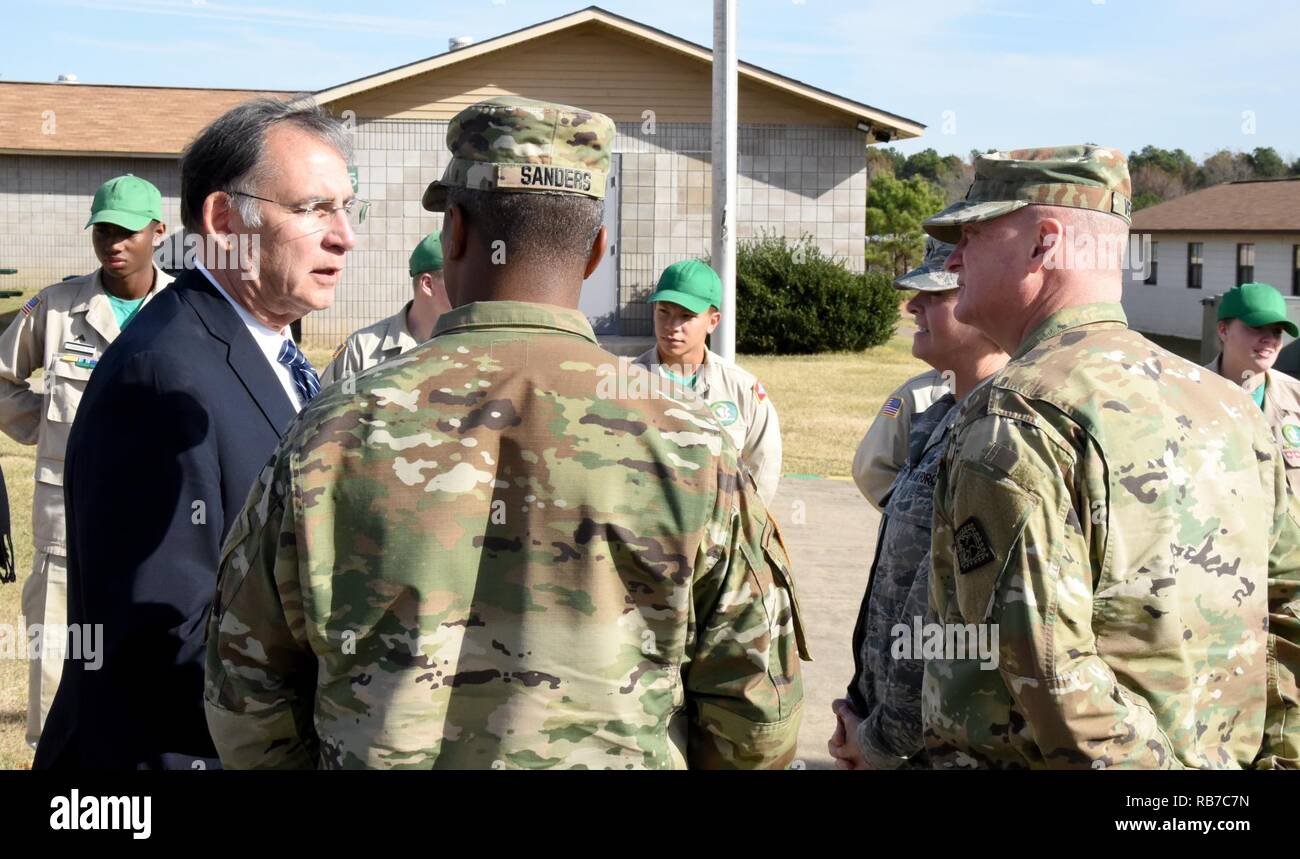 Senator John Boozman speaks with Lt. Col. Anthony Sanders, Command Sgt ...