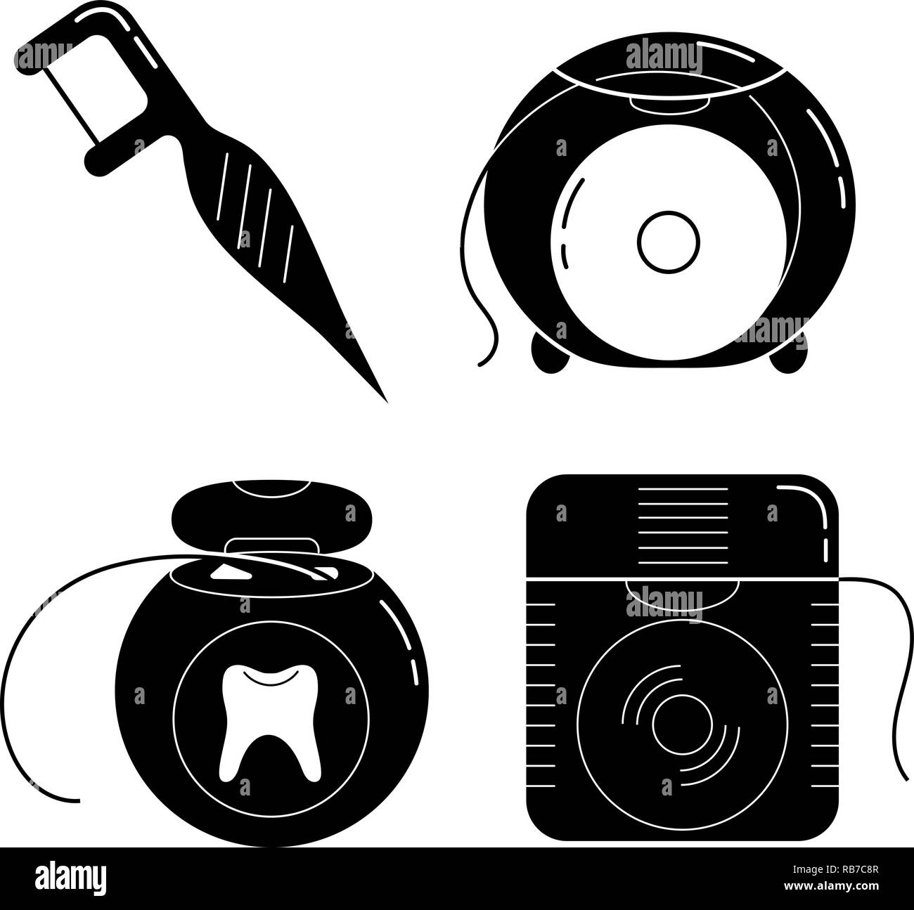 Floss icon set, simple style Stock Vector Image & Art - Alamy