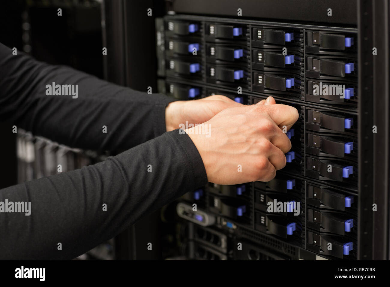 Person computer stack data hi-res stock photography and images - Alamy