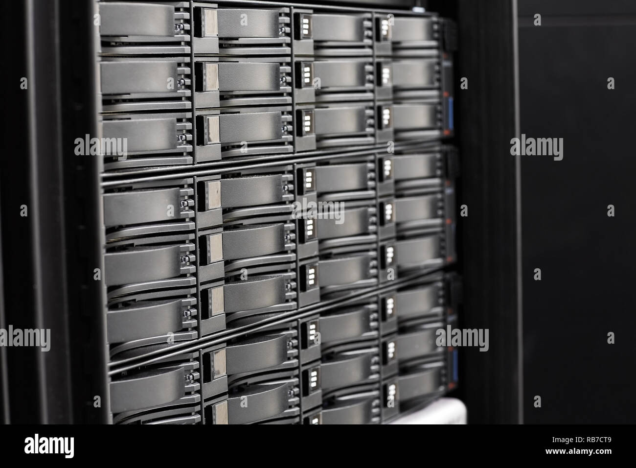 Hard Drives Stack In SAN At Datacenter Stock Photo - Alamy