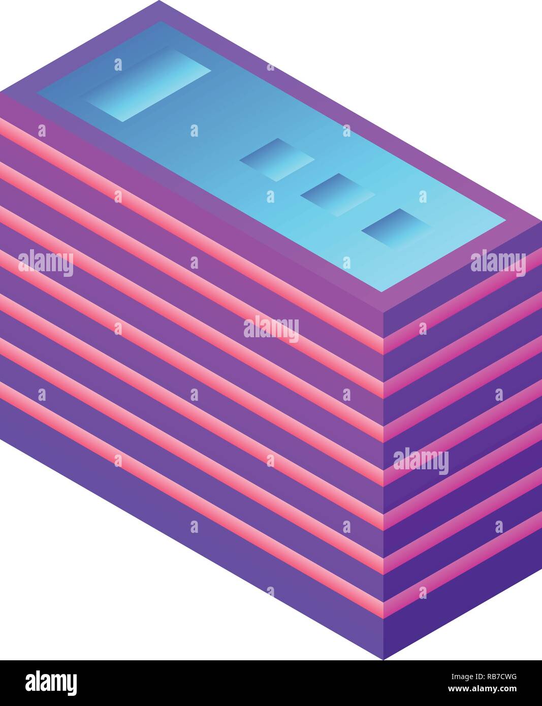 Futuristic building icon, isometric style Stock Vector Image & Art - Alamy