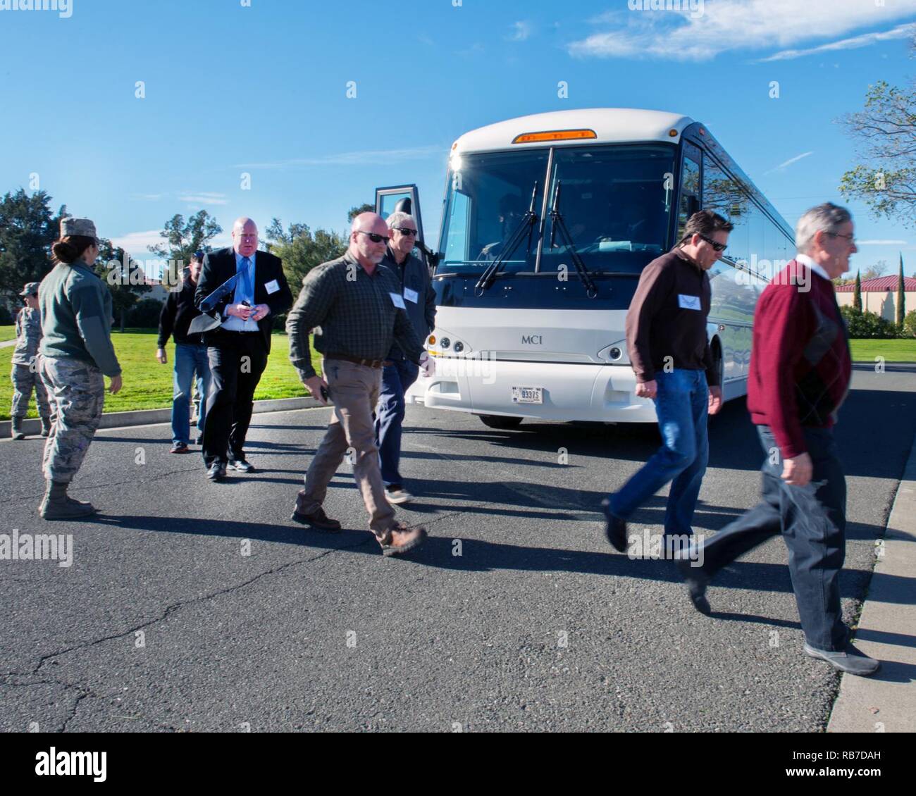 Honorary Commanders from Travis Air Force Base, Calif., arrive at the ...