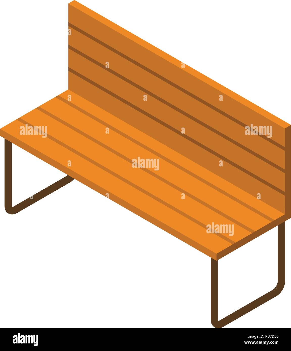 Wood park bench icon, isometric style Stock Vector Image & Art - Alamy