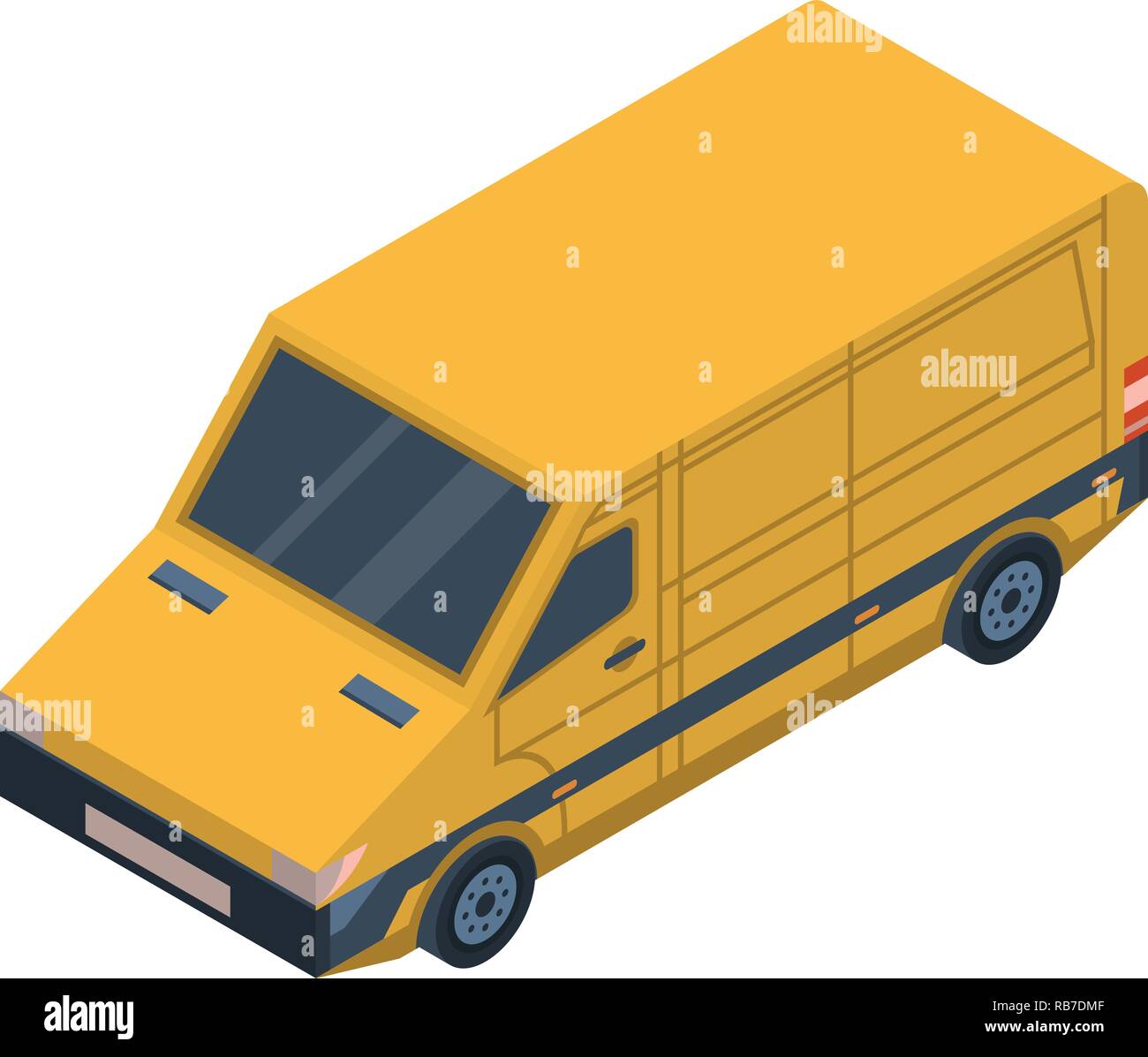 Delivery man driving his van Stock Vector Images - Alamy