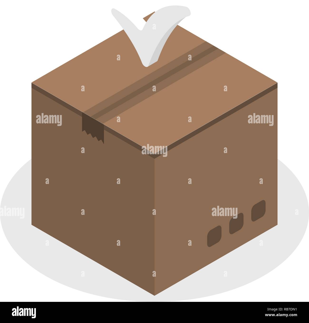 Delivery box checkmark Stock Vector Images - Alamy