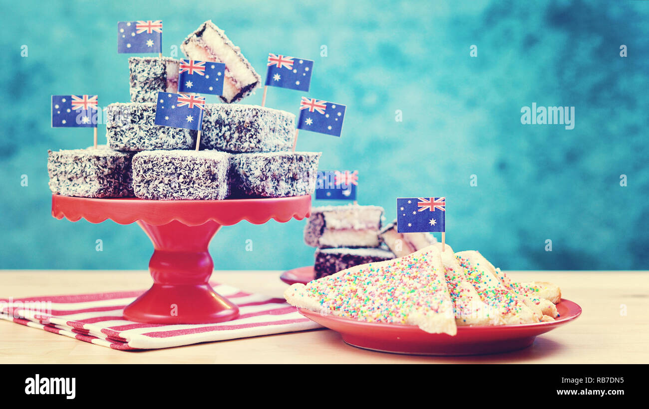 Iconic traditional Australian party food, Lamington cakes and Fairy ...