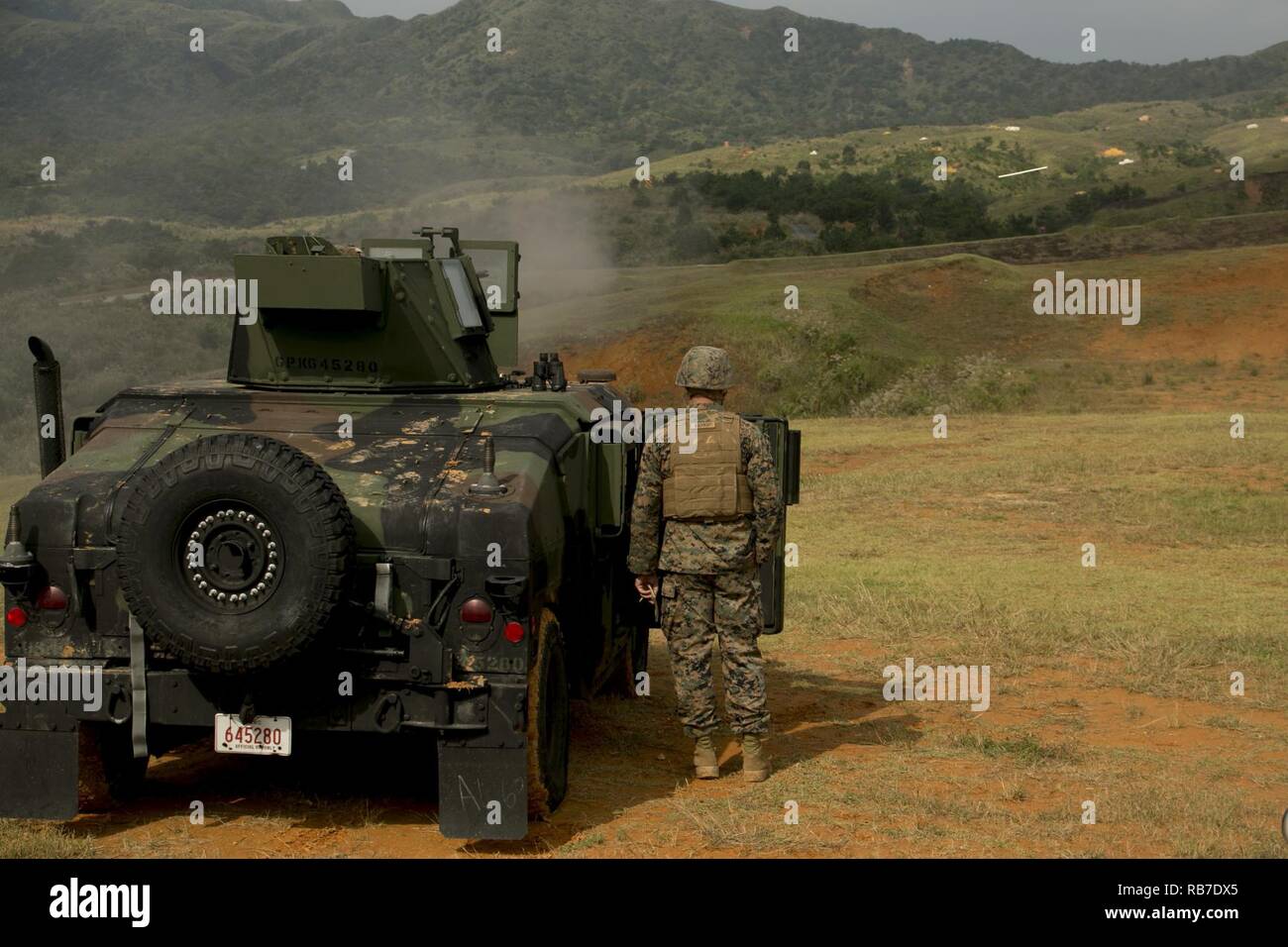 EASTERN TRAINING AREA, OKINAWA, Japan – Marines fire the M2 .50 caliber ...