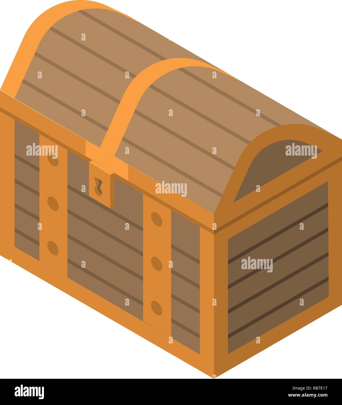 Empty treasure chest 3d Stock Vector Images - Alamy