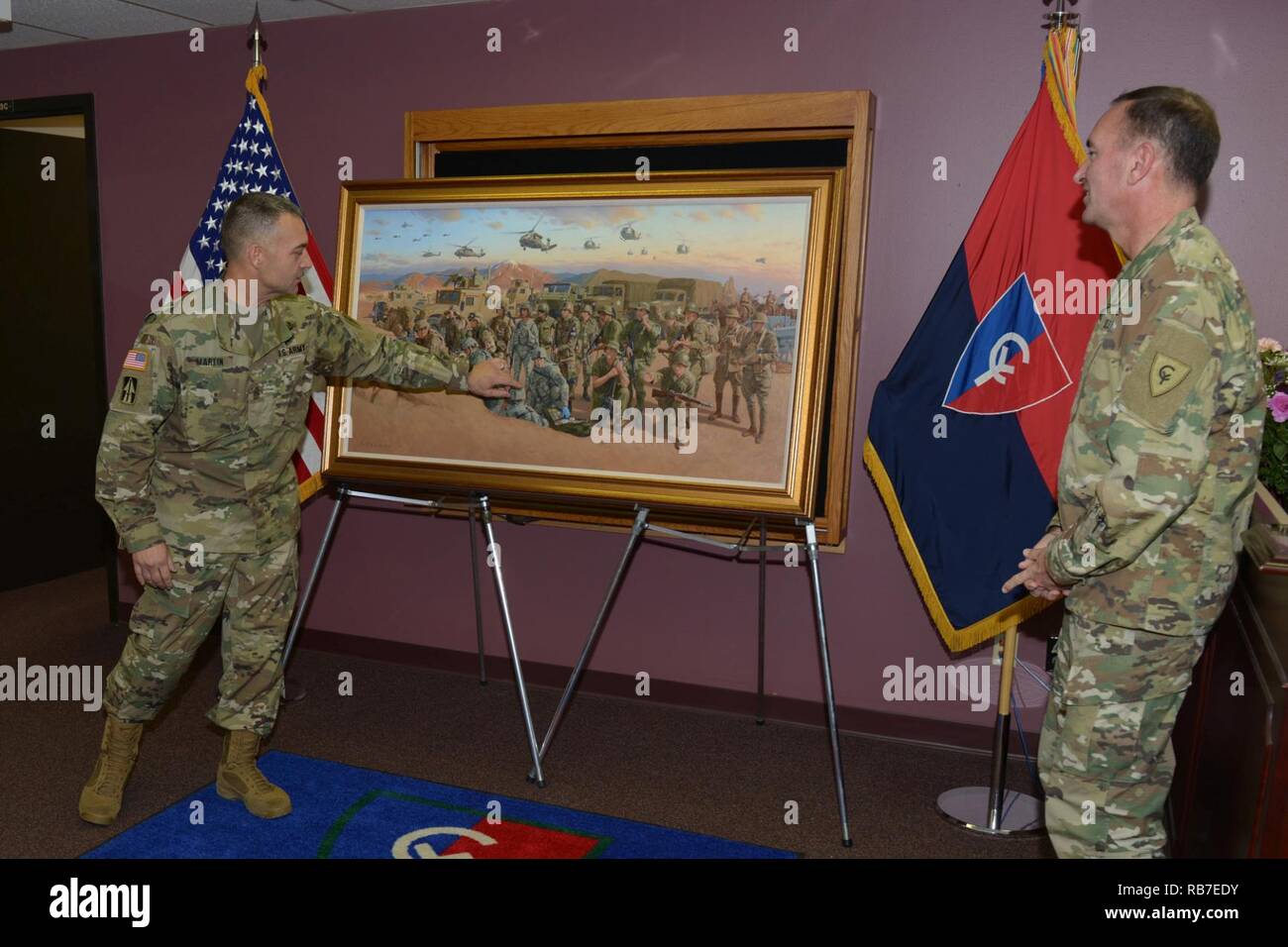 Command Sgt. Maj. James H. Martin describes the “Cyclone Century,” a ...