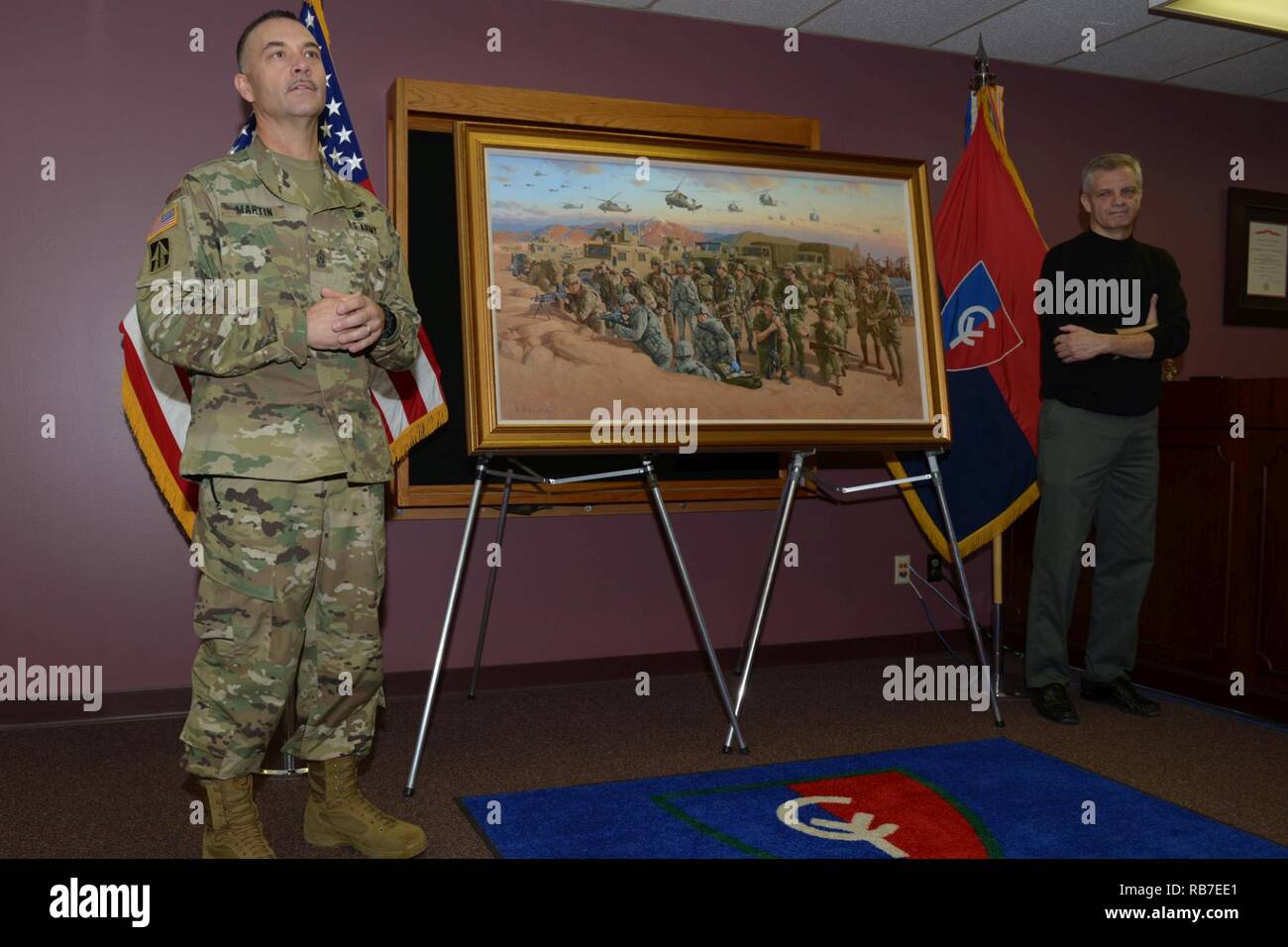 Command Sgt. Maj. James H. Martin, the 38th Infantry Division senior ...