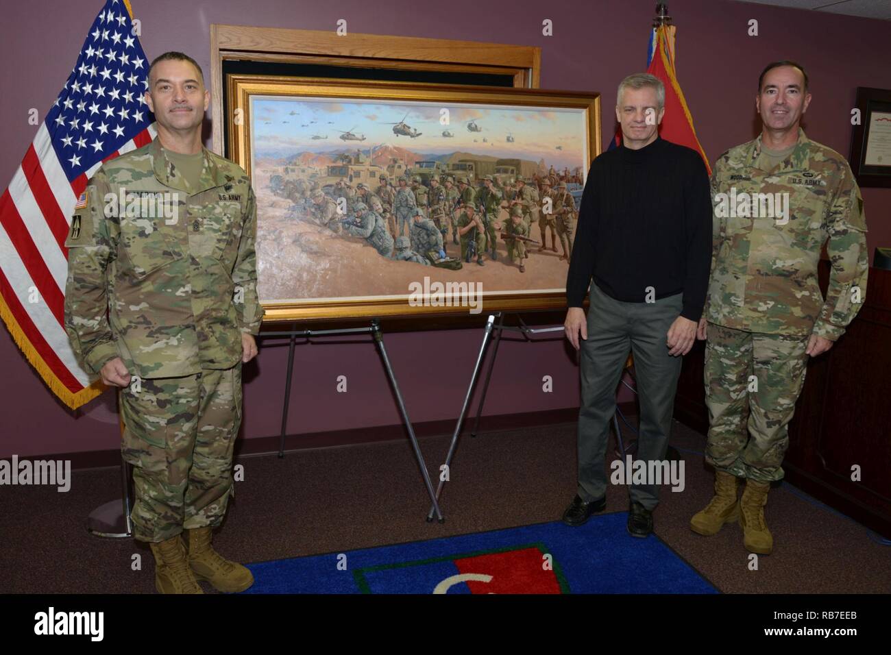The 38th Infantry Division leaders, Command Sgt. Maj. James H. Martin ...