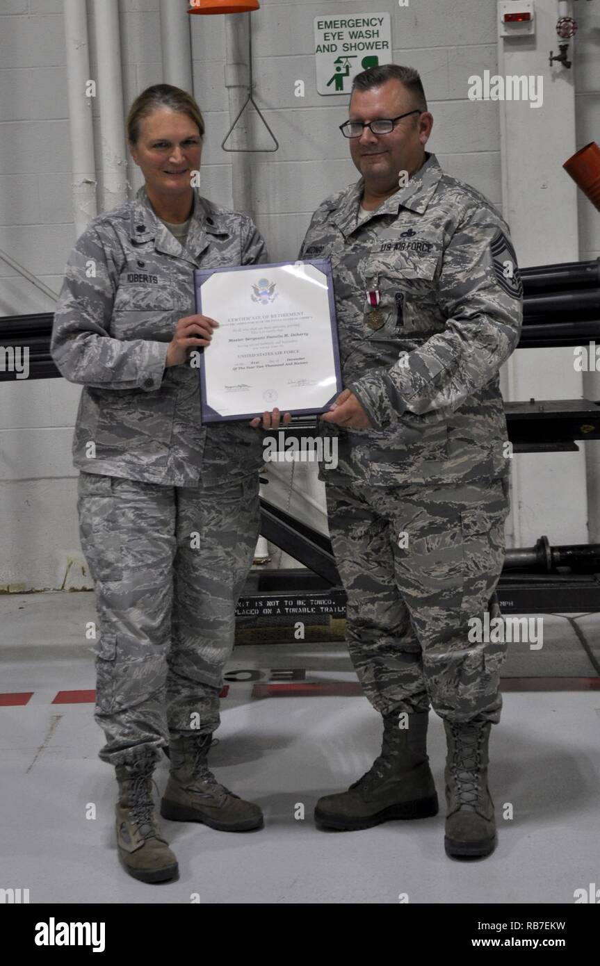 Chief Master Sgt. Mitch Mozingo recieves a letter of appreciation from ...