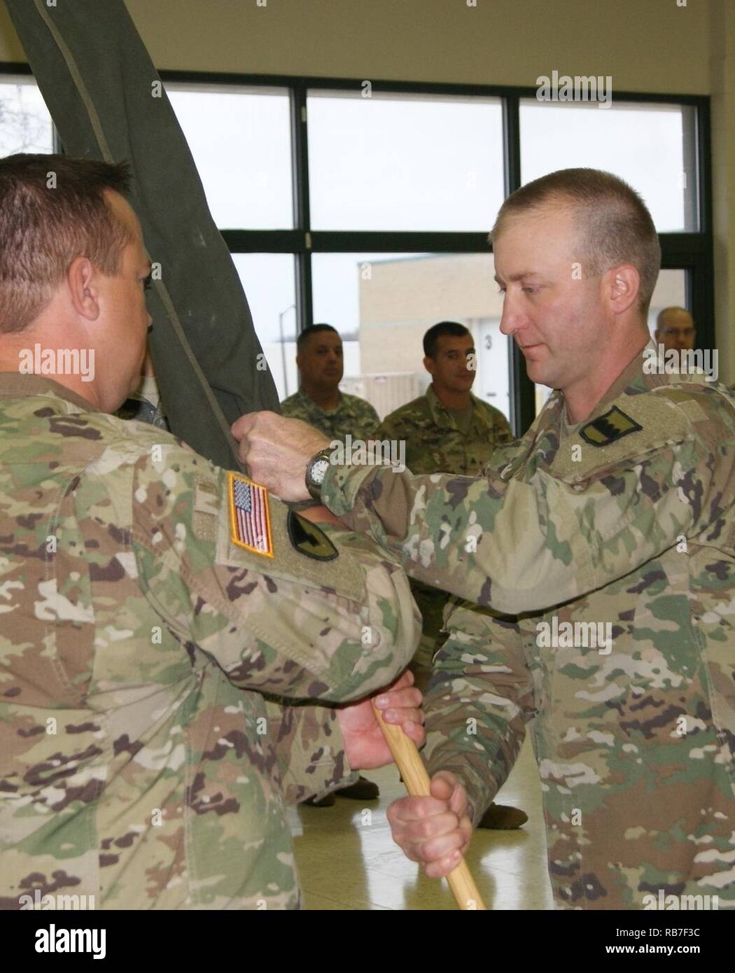 (Left) Lt. Col. Ryan Melby, commander of the 3rd Battalion, 399th ...