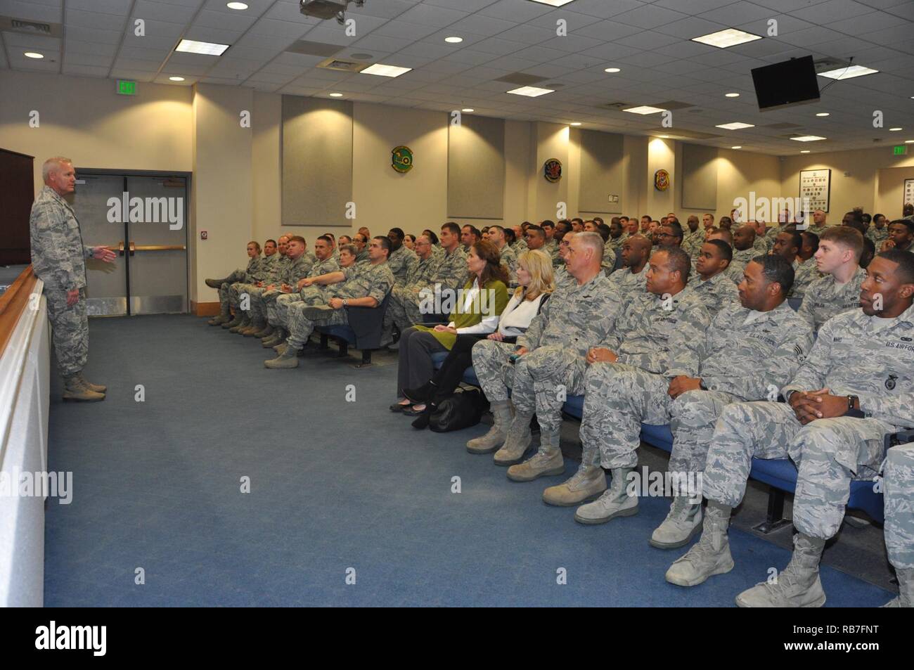 Commanding General of the 22nd Air Force, Maj. Gen. John Stokes, speaks ...